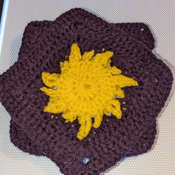 Easy Granny Square Fried Egg Crochet PDF PATTERN | Step-by-step ...