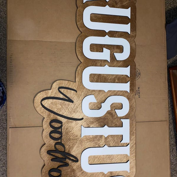 Custom 3D Name Sign, Boy Nursery Name Sign, Nursery Wall Art, Wooden ...