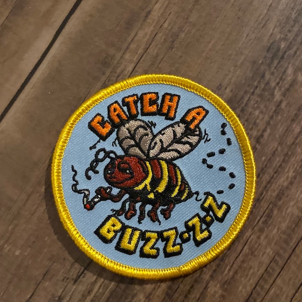 Vintage Catch A Buzz-z-z Embroidered Iron on Patch 3" - Etsy