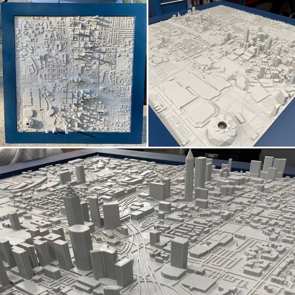 3D Chicago | Digital Files | 3D STL File | Chicago 3D Map | 3D City Art ...