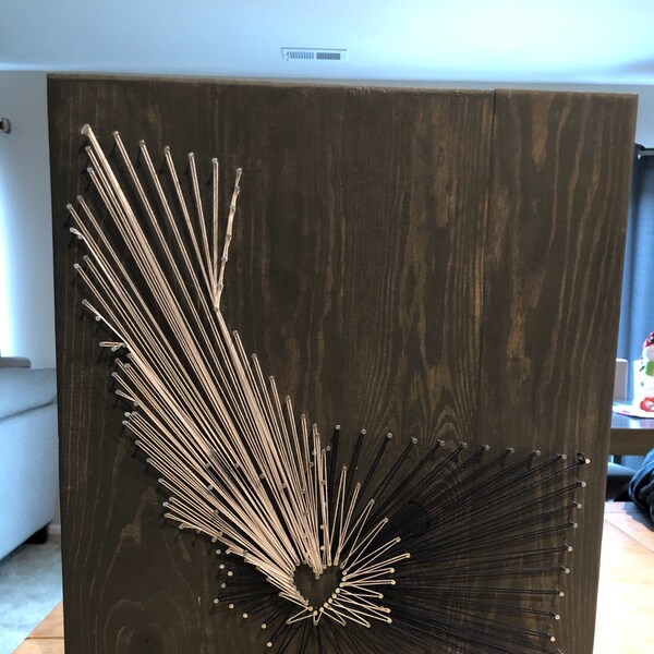 String Art Two State Wooden Sign, String Art Sign, Christmas Present ...