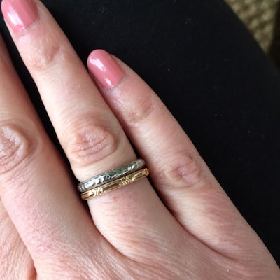 Georgian Style Gold Peace Love Positive Vibes Signet Ring - Etsy