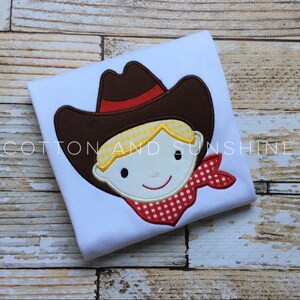 Cowboy Applique Design - Etsy