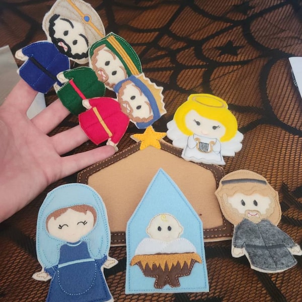 Nativity Finger Puppet Set Felt Finger Puppets for Kids Handmade Finger ...