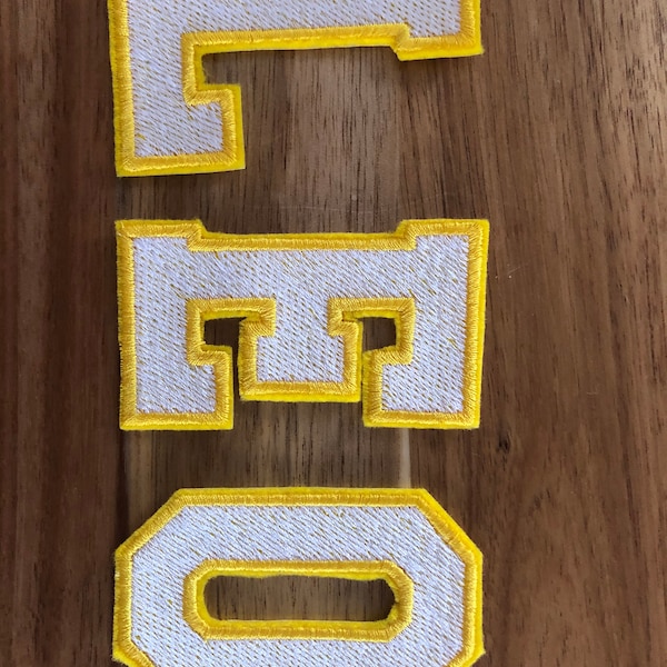 Embroidered Varsity Iron on Letters, School Letters, Varsity Letters ...