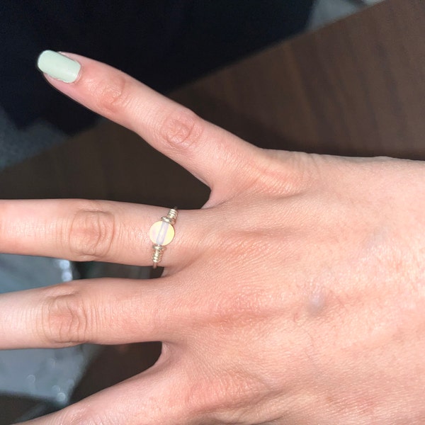 Crystal Fidget Ring, Natural Stone Jewelry, Sterling Silver - Etsy