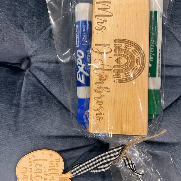 Teacher Eraser Gift Pencil Design / Personalized Teacher Gift / Teacher ...