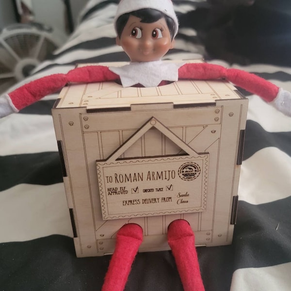 Elf Arrival Box, Elf Shipping Box, Elf Box, Elf Arrival Crate, Elf Prop ...