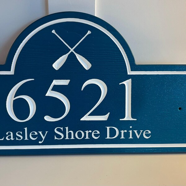 Hanging House Number Sign, Hanging Mailbox Sign, Driveway Address Sign ...