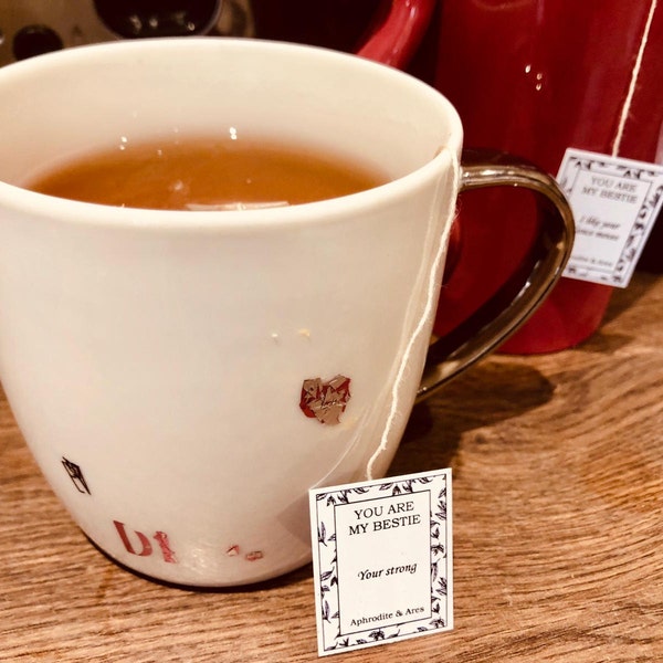 Personalised Tea Bags With Your Thoughtful Messages + Keepsake Tin ...