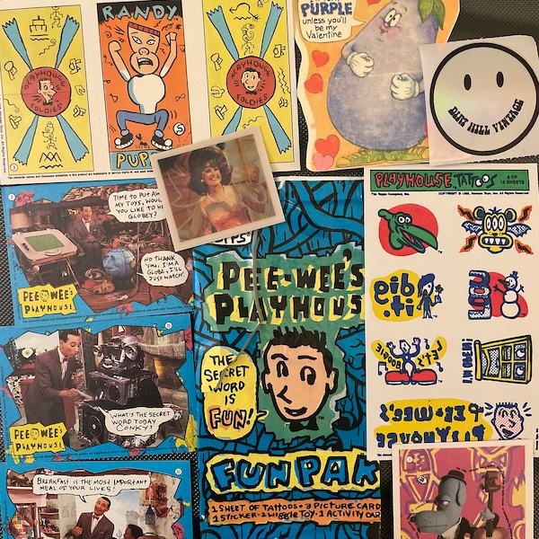Vintage 1988 Pee-wee Herman Pee-wee's Playhouse Fun Pak Trading Cards ...