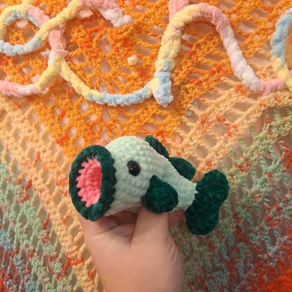 NO SEW Bass Fish Crochet Pattern Bass Amigurumi Pattern DIY Crochet ...