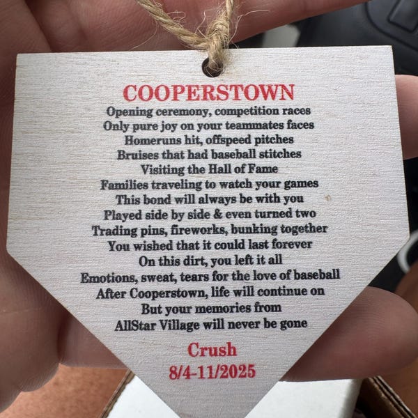 Personalized Baseball Senior Gift Dirt Jar Tag, Printed Home Plate Tag ...