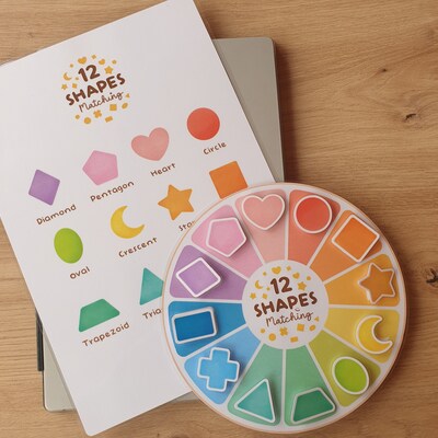 2D Shape Matching Printables Fried Eggs Pretend Play Activity Toddlers ...