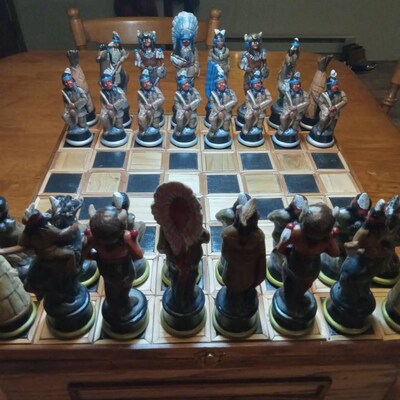 Cowboy VS Indian Chess Set Doc Holliday - Etsy