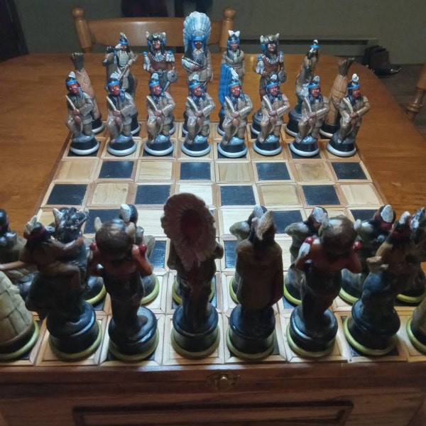 Cowboy VS Indian Chess Set Doc Holliday - Etsy