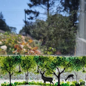 Standing Stag in Trees Wave - Etsy UK