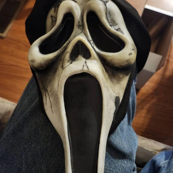 Scream 6 Mask Custom - Billy Loomis Ghostface W/ Dark Eye Mesh - Etsy