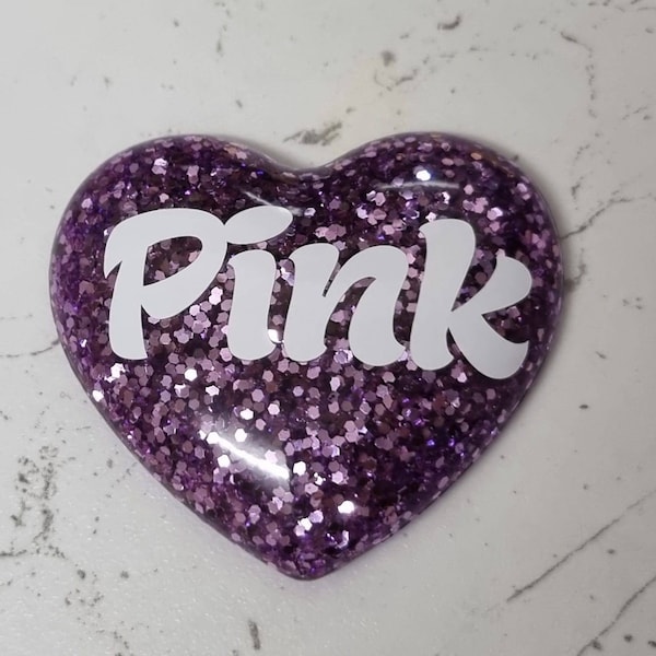Resin Shinning Heart Fridge Magnets / Glitter Resin Magnets / Heart ...