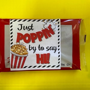 Back to School Popcorn Gift Tags, Let's Get Poppin' to Make This an ...