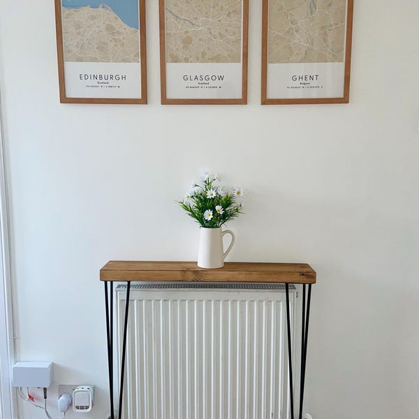 Rustic Radiator Shelf - Console Table - Etsy UK