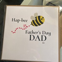 Fathers Day Card Hap-bee Fathers Day Dad Happy Comedy Bee Design Ships ...