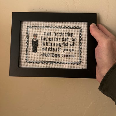 Ruth Bader Ginsburg Embroidery - Etsy