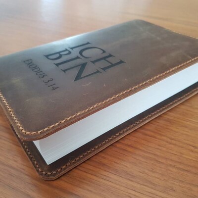 Personalized Leather Cover for Bible KJV , Custom Leather Holy Bible ...