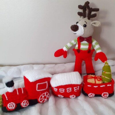 Crochet Pattern for Christmas Train Amigurumi, PDF Pattern in English ...