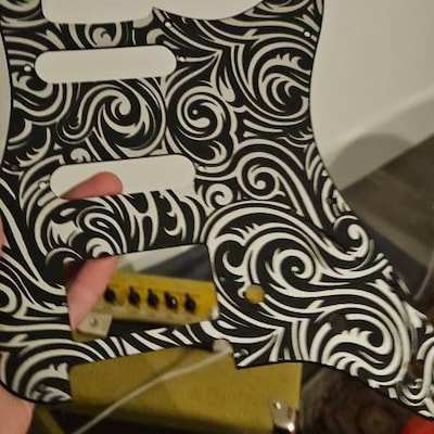 Custom White Psychedelic Textured Pickguard Fits Fender Telecaster USA ...