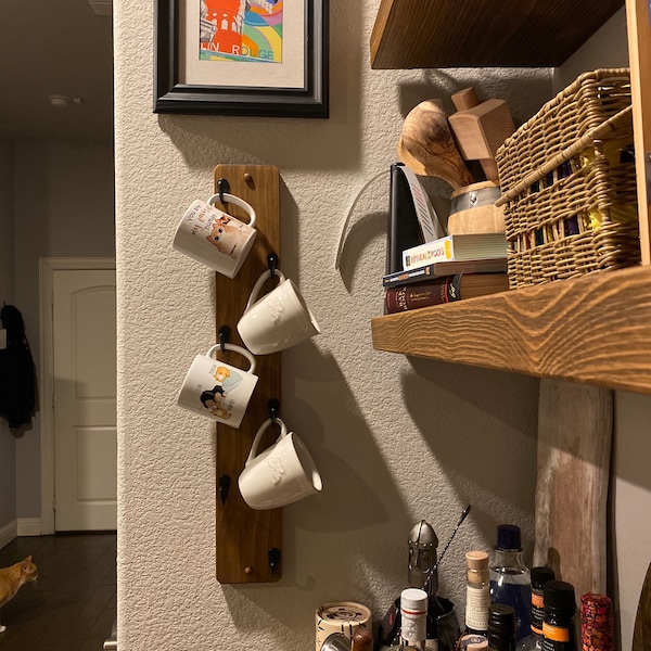 Vertical Mug Rack|space Saver Vertical Mug Holder Rack Apartment Coffee ...
