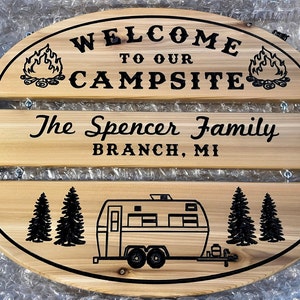 Outdoor Wood Sign Custom Camp Sign Personalized Camping Sign | Etsy