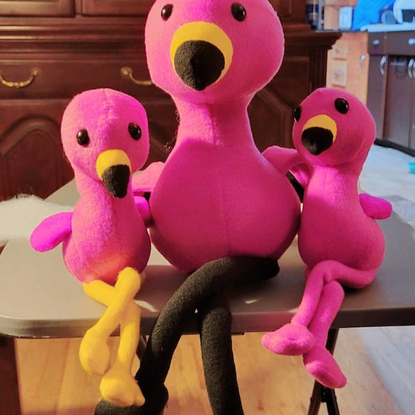FLAMINGO Sewing Pattern Stuffed Animal DIY Bird Plush Toy Sewing ...
