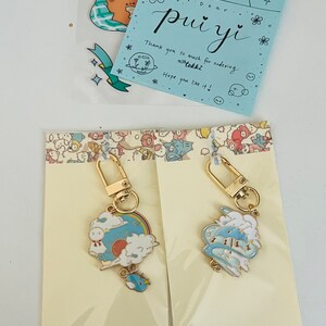 Cute Enamel Sakura Rabbit Keychain & Phone Strap - Etsy