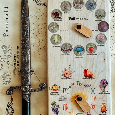 Wheel of the Year Pagan, Wiccan Celebration Wheel Moon Phases Wheel - Etsy