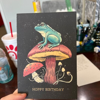 Whimsical Mushroom Birthday Card Birthday Card for Her - Etsy