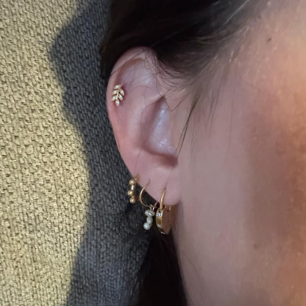 16g/18g/20g Titanium Tiny Gold Crown Push in Stud Earrings, Silver Crown Labret Stud Earrings ...