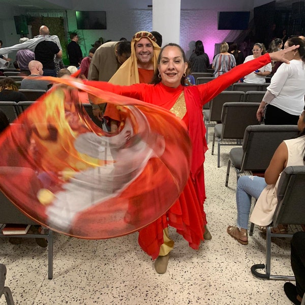 Holy Spirit Fire Dance Flag: Worship & Praise Flags - Etsy