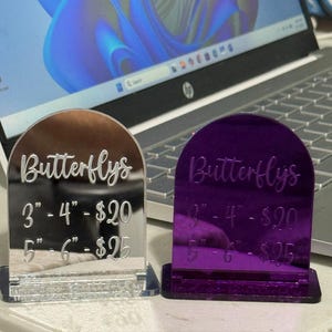 Mini Arch Price Display Sign SVG Cut File: Retail Market Tabletop Stand ...