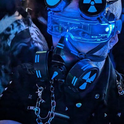 SET Cyberloxgogglesgas Mask Cybergoth Cosplay Dreads Industrial Dark - Etsy