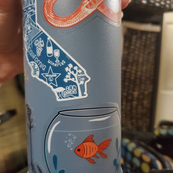 Goldfish Bowl Clear Sticker | Laptop Sticker | Notebook Sticker | Vinyl ...