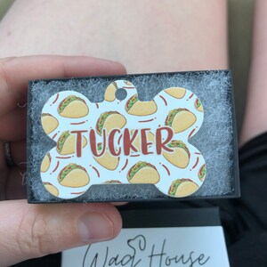 Taco Pet Tag Food Dog Tag Fiesta Dog Tag Custom Taco Cat | Etsy