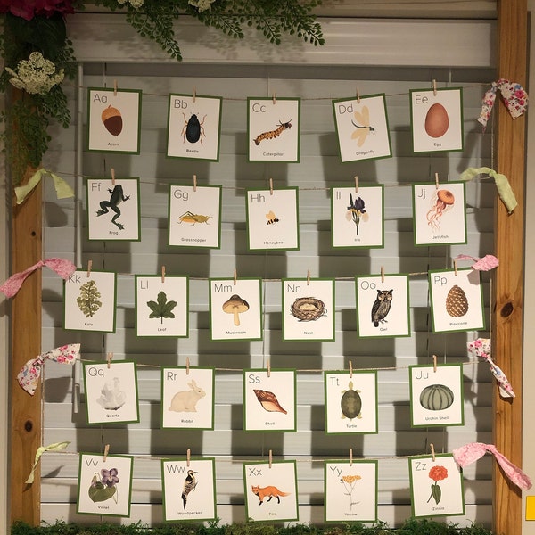 Nature ABC Cards Printable | Homeschool Printables Preschool Nursery ...