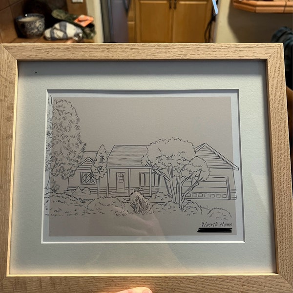Custom Hand-drawn House Pencil Sketch Personalized Home Illustration ...