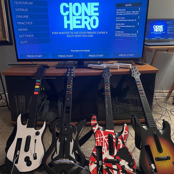 V3 Wii/usb Guitar Adapter WITH TILT for Clone Hero and RB4 (rock Band 4 ...