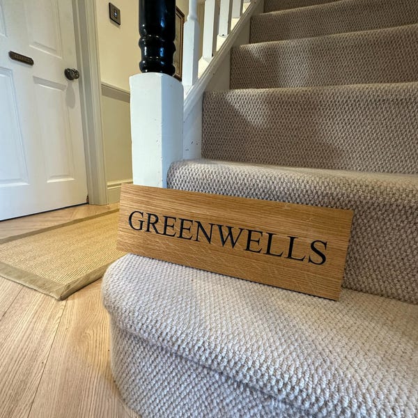 Custom Oak House Signs - Etsy UK