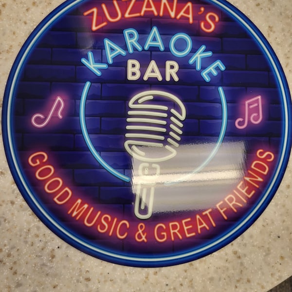 Karaoke Custom Sign, Family Karaoke Garage Sign Customized, Dancing ...