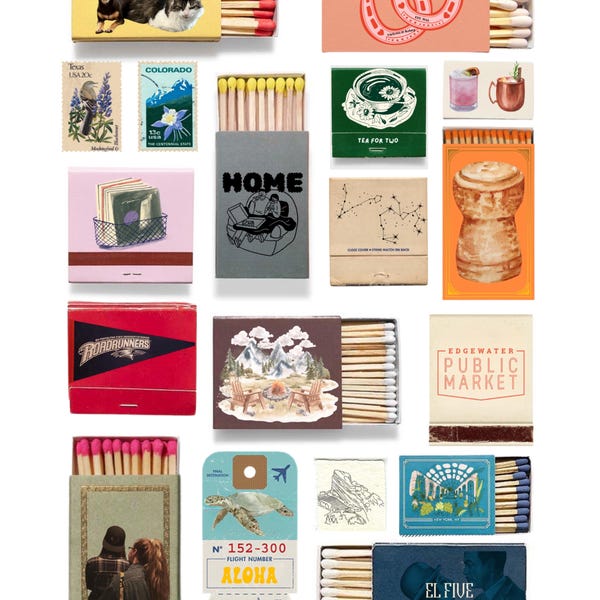 Pink Matchbook Poster Art Template Digital Download valentine's Day ...