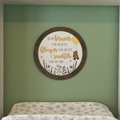 10 Inspirational Winnie the Pooh Inspired Nursery Sign 6 Color Choices ...