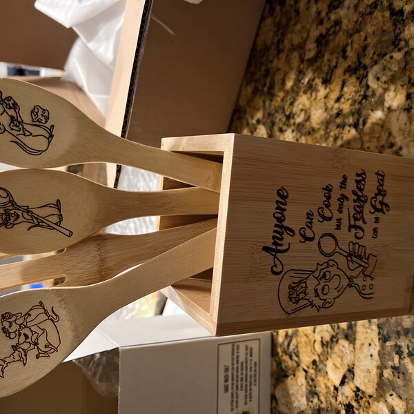 Lilo & Stitch Inspired Engraved Bamboo Utensil Set - Etsy